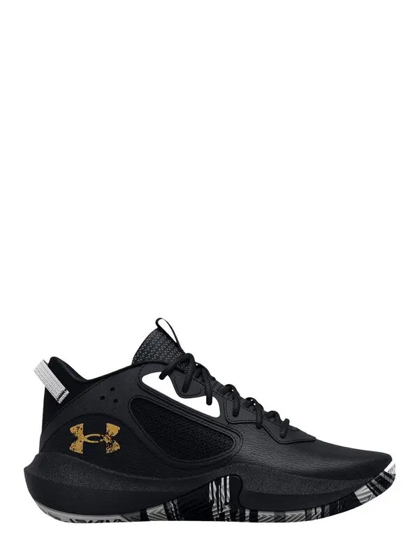 Under Armour Lockdown 6 Gs Metallic Gold Sneakers - Black