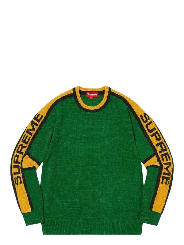 Supreme Stripe Chenille Sweater - Green