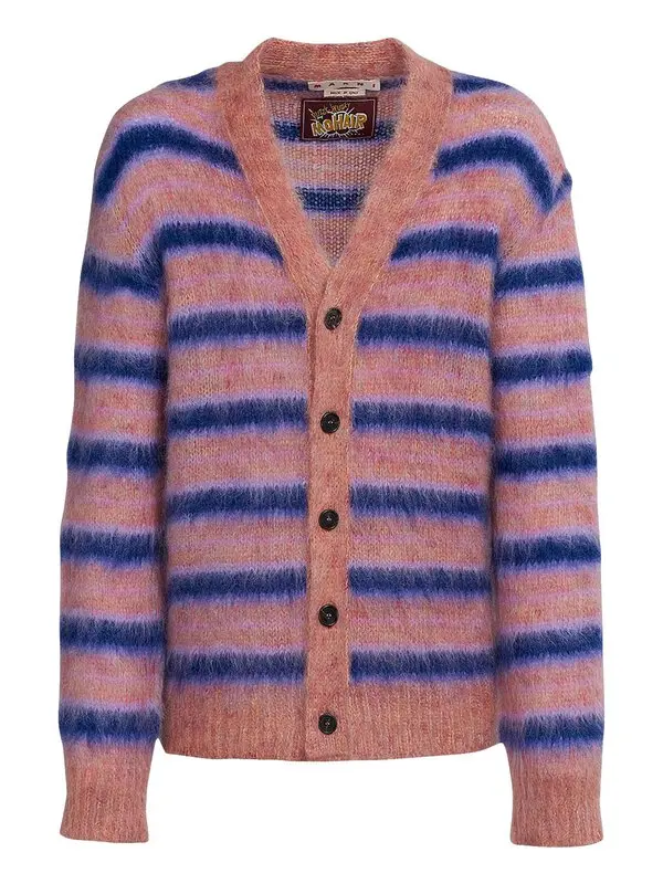 Marni Striped Mohair Cardigan - Multicolor