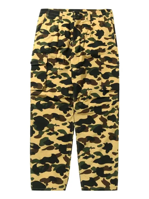 A BATHING APE 1st Camo Wide Fit 6 Pocket Pants - Yellow