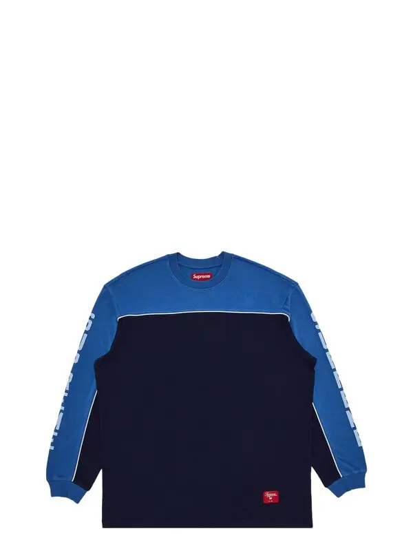 Supreme Paneled Piping Long-sleeve Top - Blue