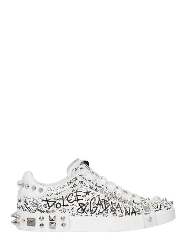 Dolce & Gabbana Portofino 'punk Rock' Sneakers - White