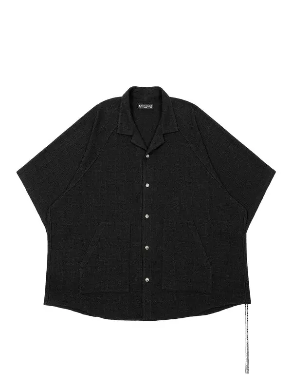 MASTERMIND Big Tweed Short-sleeve Shirt - Black