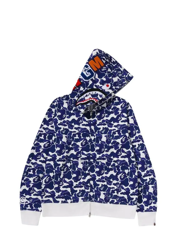 A BATHING APE Separate Shark Full Zip Hoodie - Blue