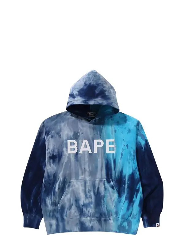 A BATHING APE Ice Dye Relaxed Fit Pullover Hoodie - Blue