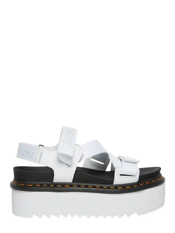 Dr. Martens Kimber Logo Webbing Strap Sandal - White