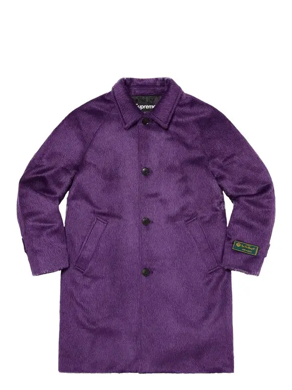 Supreme Alpaca Overcoat - Purple
