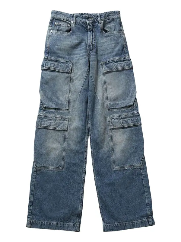 Rick Owens Denim Double Cargo Jeans - Blue