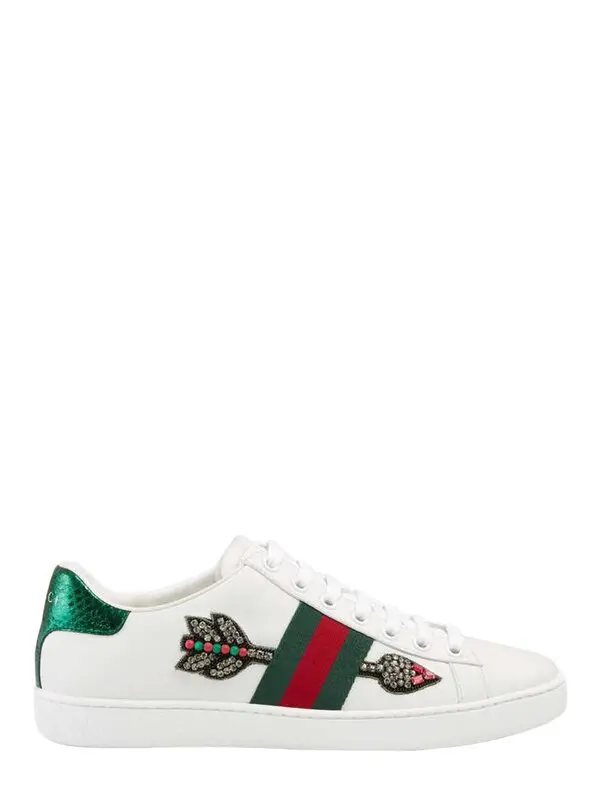 Gucci Ace Embroidered Sneakers - White
