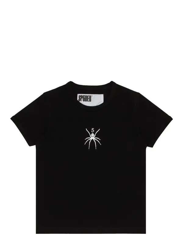 SP5DER Tm Baby Tee - Black