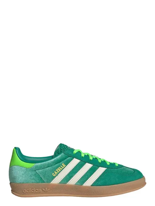 Adidas Gazelle Indoor Semi Court Velvet Sneakers - Green