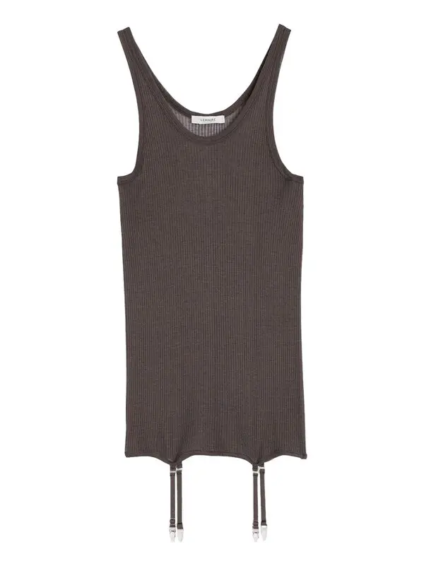 LEMAIRE Seamless Rib Tank Top - Brown