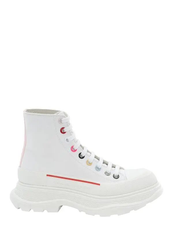 Alexander McQueen Tread Slick Lace-up Boots - White