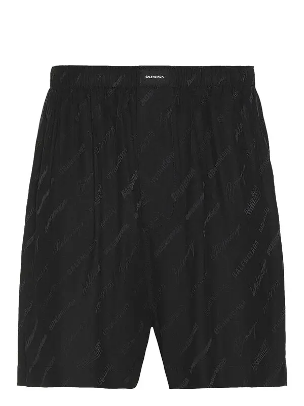 Balenciaga Pyjama Shorts - Black