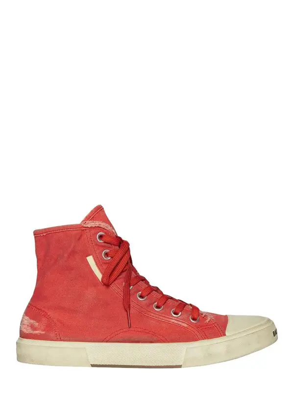 Balenciaga Paris High 'destroyed' Sneakers - Red
