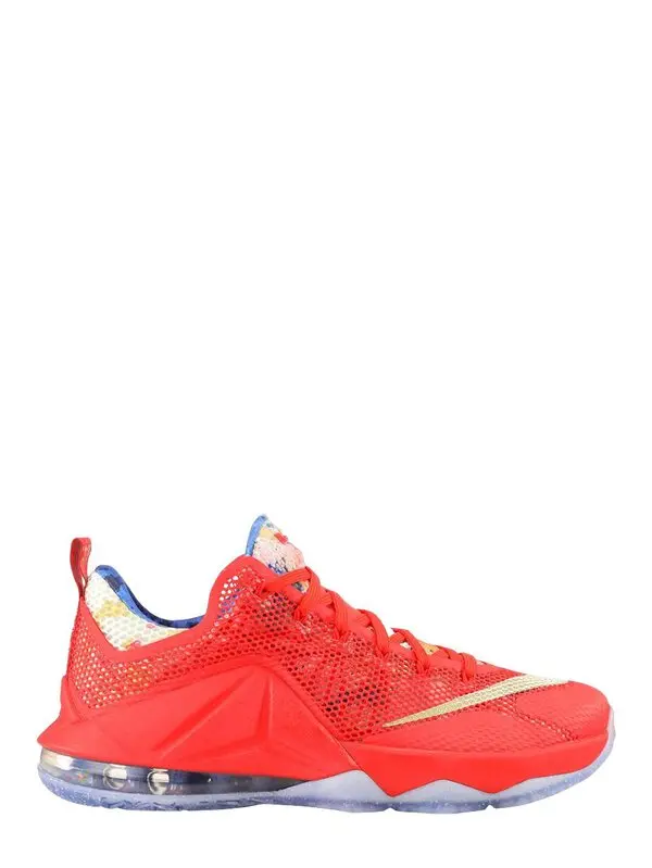 Nike Lebron 12 Low 'train Wreck' Sample Sneakers - Red