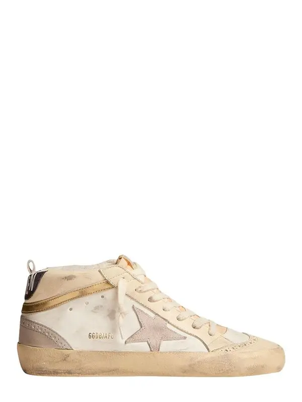 GOLDEN GOOSE Mid Star Sneakers - Cream