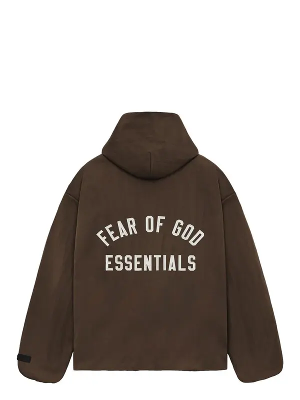 Fear Of God Textured Nylon Hooded Coaches Jacket - Brown