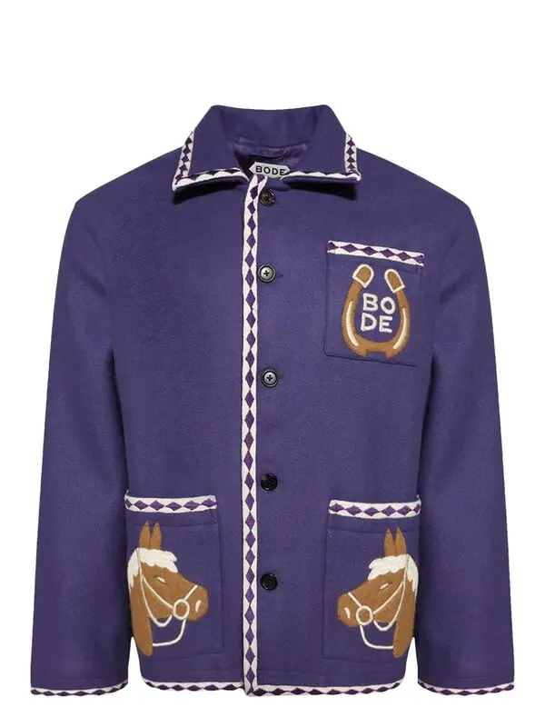 BODE Appliqué Jacket - Purple
