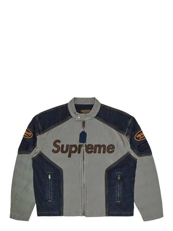 Supreme X Vanson Leathers X Cordura Cotton Jacket - Blue