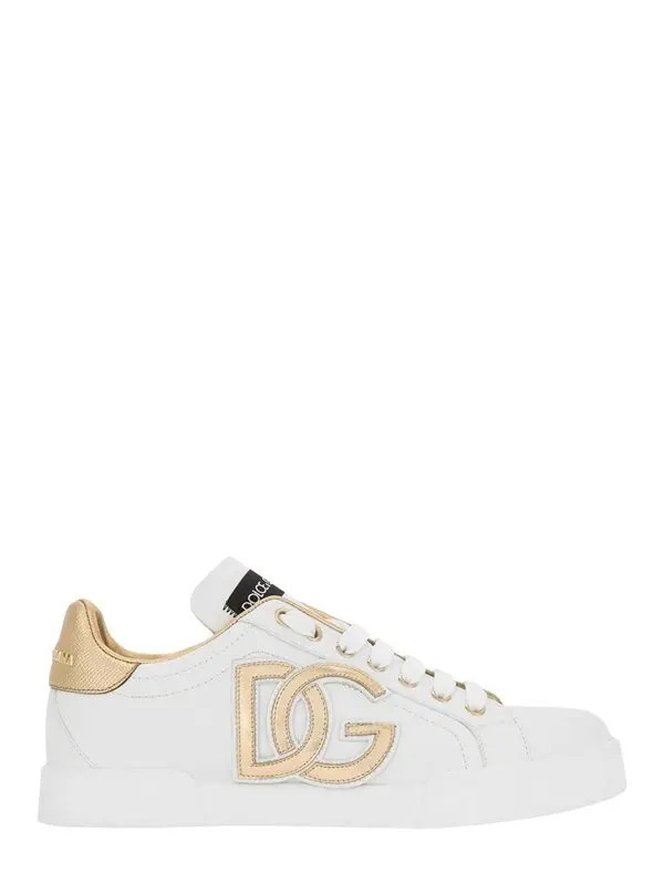 Dolce & Gabbana Portofino Sneakers With Logo - White