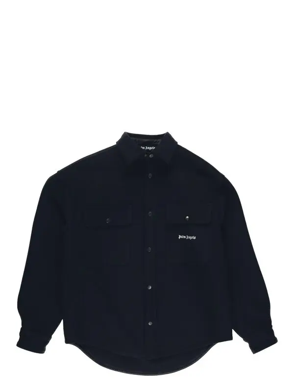 Palm Angels Logo Overshirt - Black