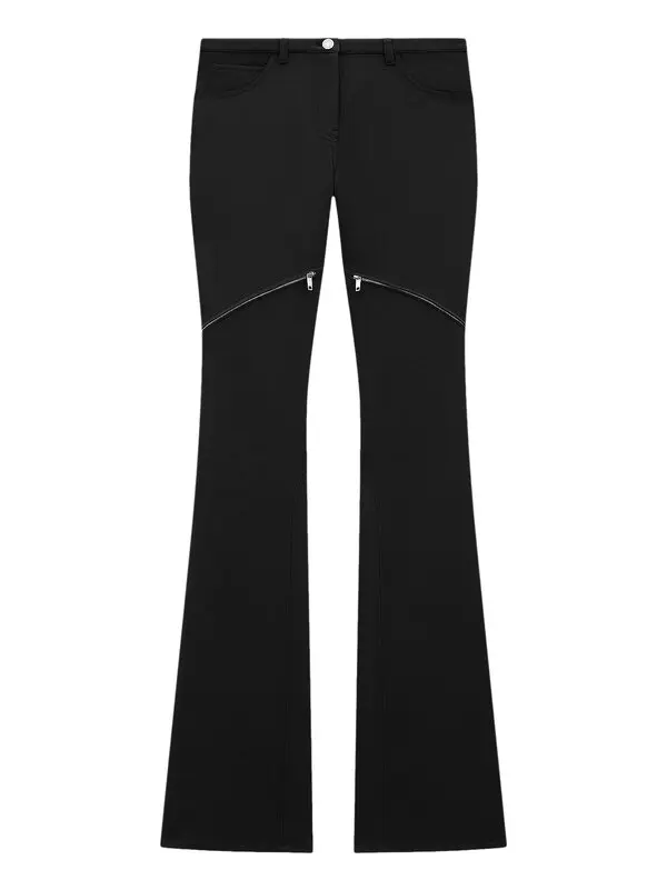 COURREGES Ellipse Zipped Twill Pants - Black