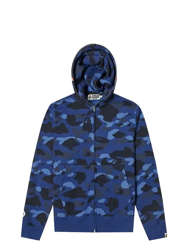 A BATHING APE Color Camo 2nd Shark Full Zip Hoodie - Blue