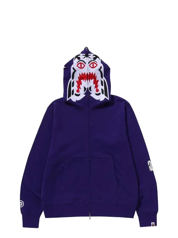 BAPE Tiger Full Zip Hoodie - Purple