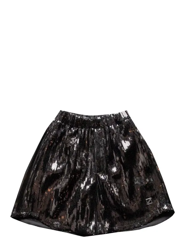 We11Done Sequin Shorts - Black
