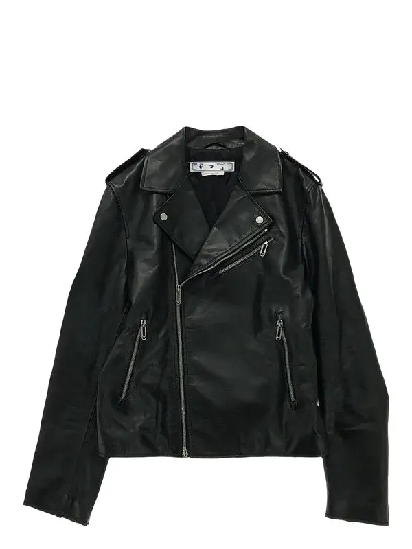 Off-White Diag Tab Biker Jacket - Black