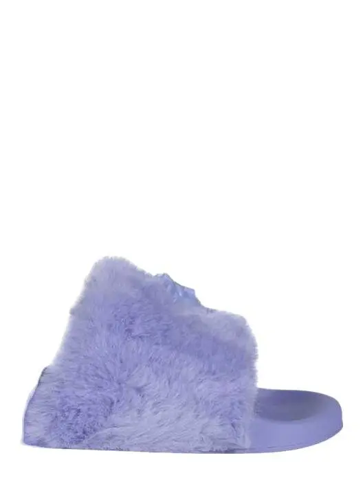 Versace Medusa Fur Slides - Purple