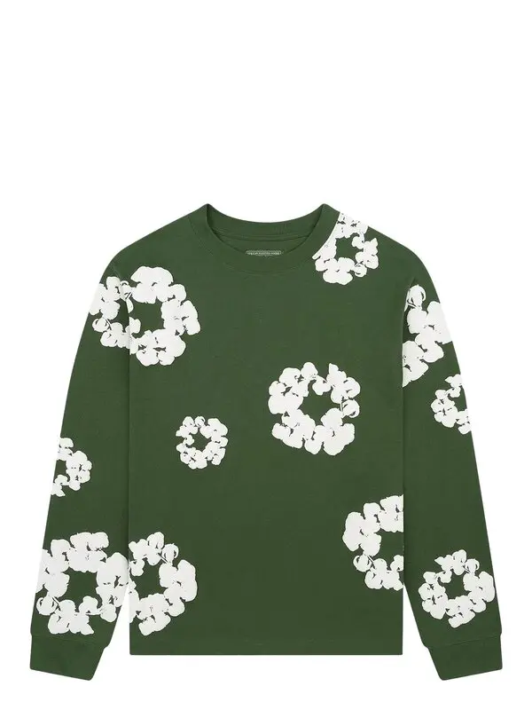 DENIM TEARS Long-sleeve Wreath Tee - Green
