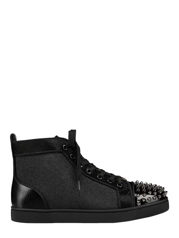 CHRISTIAN LOUBOUTIN Louis Flat Calf Spikes - Black