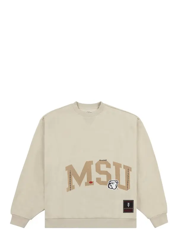 CACTUS JACK BY TRAVIS SCOTT Cactus Jack X Mitchell & Ness Mississippi State University Crewneck - Tan