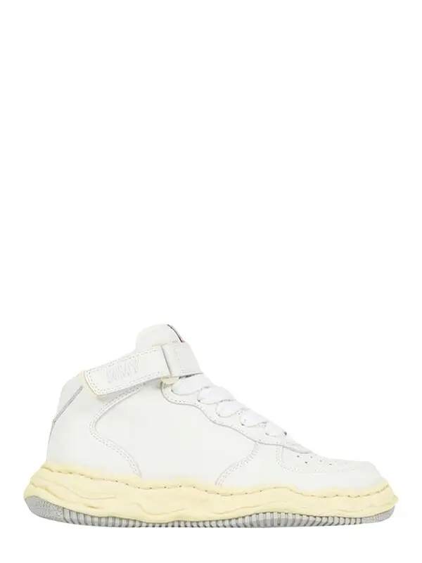 Mihara Yasuhiro Wayne Vintage Sole Leather High-top Sneakers - White