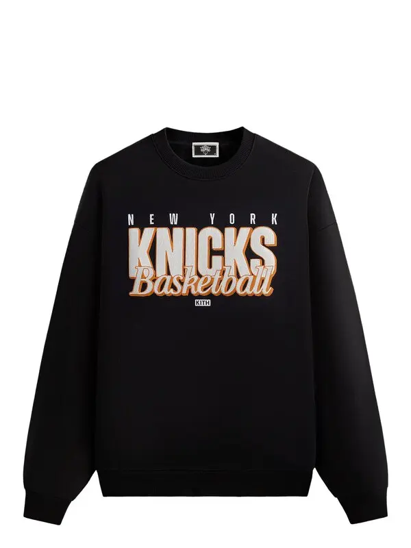 Kith For The New York Knicks Classic Vintage Nelson Crewneck - Black