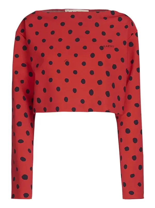 Marni Small Dot Top - Red