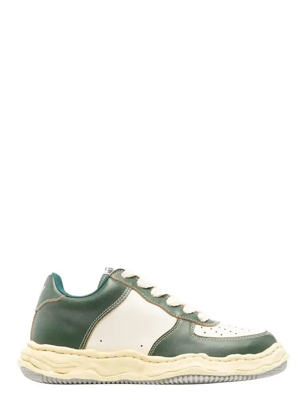 Mihara Yasuhiro Wayne Og Sole Vintage Leather Low Sneakers - Green