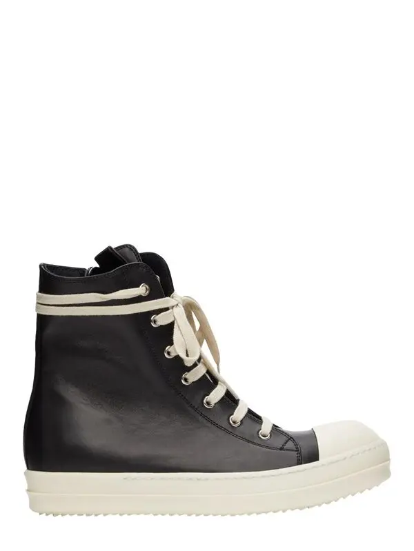 Rick Owens Phlegethon High Milk Sneakers - Black