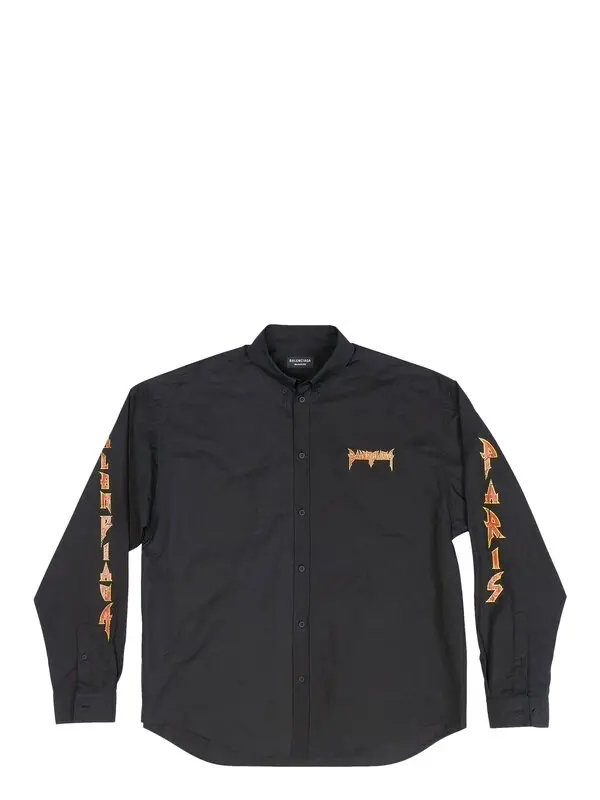 Balenciaga Metal Logo Shirt - Black
