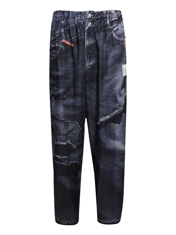 Mihara Yasuhiro Trompe L'oeil Denim Pants - Black