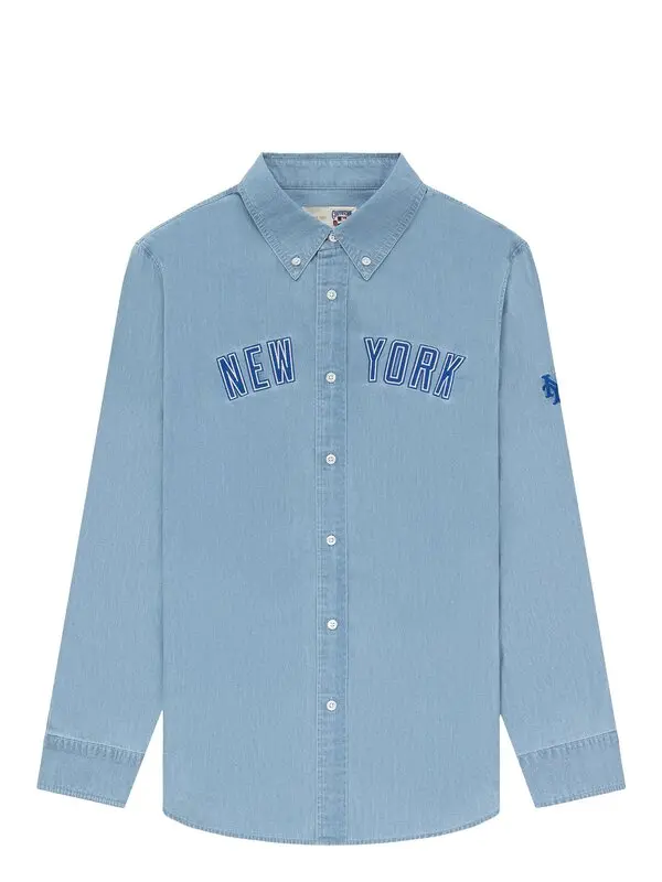 Aimé Leon Dore X New York Mets Chambray Shirt - Blue