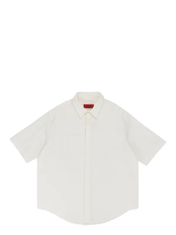 424 Textured Button-down Shirt - Cream