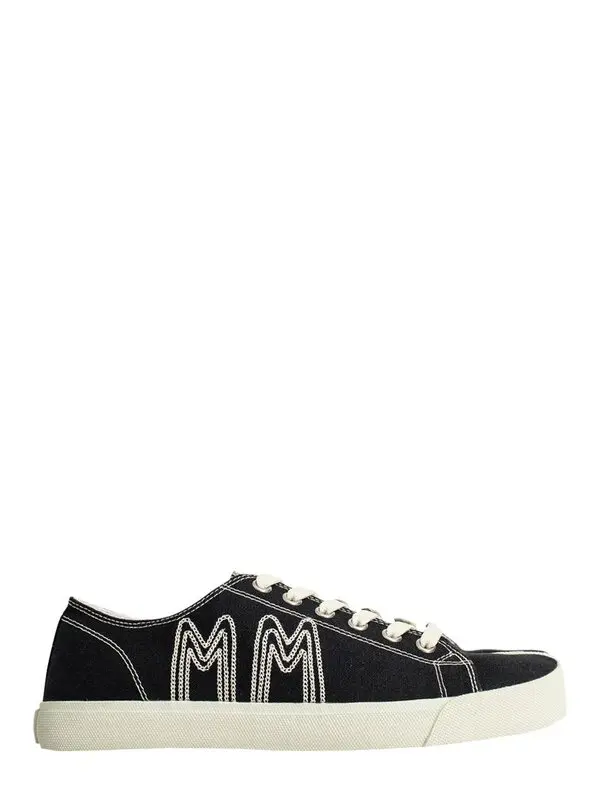 MAISON MARGIELA Tabi Embroidered Logo Sneakers - Black
