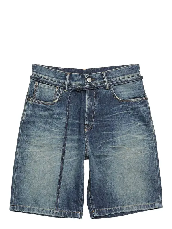 Acne Studios Loose Fit Denim Shorts - Blue