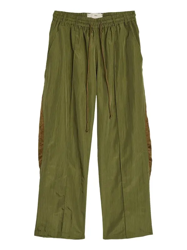 SONG FOR THE MUTE Nylon Gabardine Teardrop Track Pant - Tan
