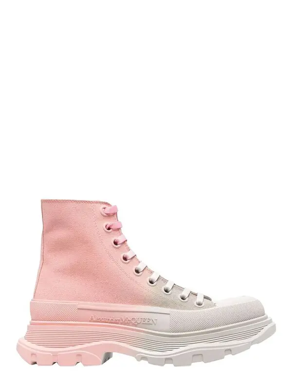 Alexander McQueen Tread Slick Lace-up Boots - Pink
