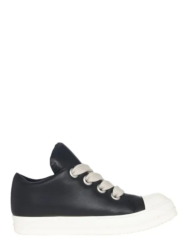 Rick Owens Luxor Jumbo Lace Low Top Sneakers - Black