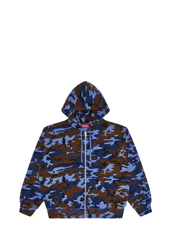 Supreme Small Box Zip Up Hooded Sweatshirt - Blue